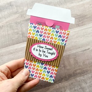 Happy Valentine's Day Gift Card Holder, Coffee Cup Gift Card Holder ...