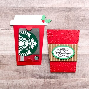 Set of 6 Christmas Gift Card Holders, Coffee Cup Gift Card Holder, Card ...