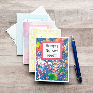 Happy Nurses Week Cards, Bulk Nurses Cards, Set of Healthcare Workers Cards, Gift for Nurses Day ...