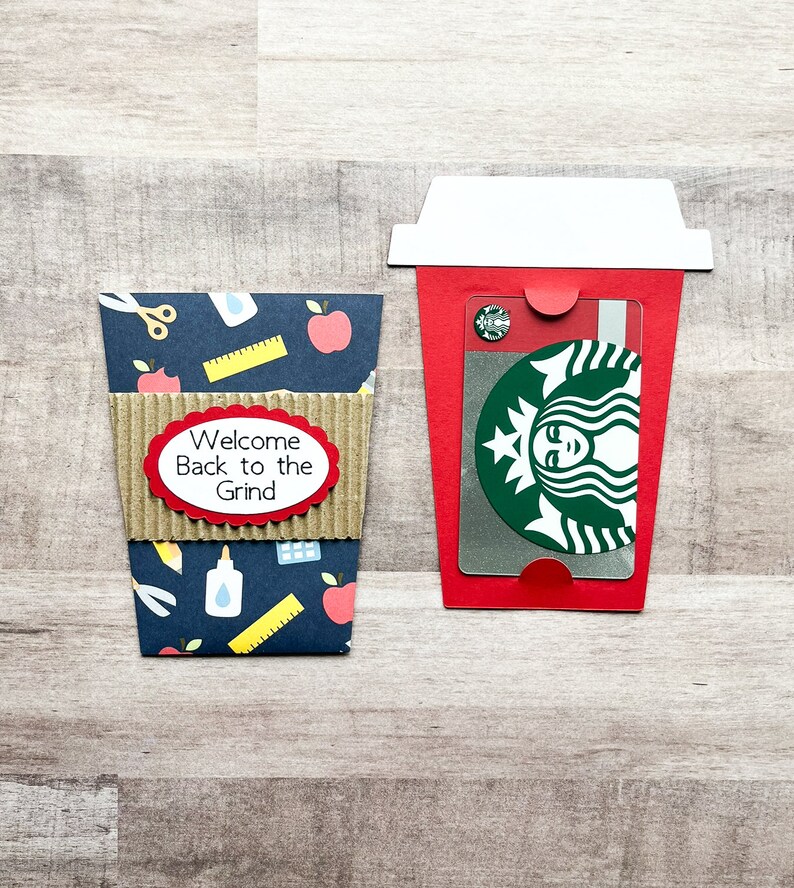 Back to School Gift, Welcome Back to the Grind, Coffee Cup Gift Card ...