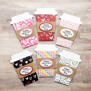 Happy Valentine's Day Gift Card Holder, Coffee Cup Gift Card Holder ...