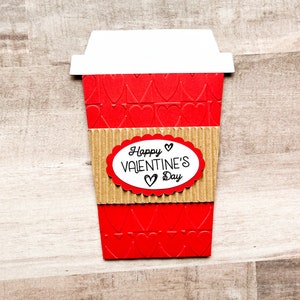 Set of 6 Valentine's Day Gift Card Holders, Coffee Cup Gift Card Holder ...
