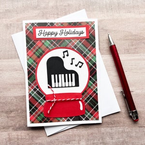 Christmas Card for Piano Teacher, Holiday Card for Music Teacher, Vocal ...
