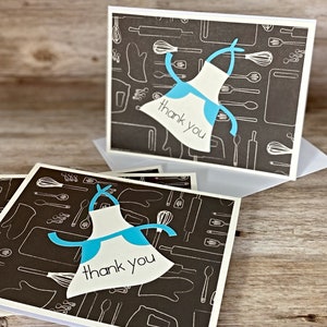 Set of Thank You Cards Business Thank You Cards Chef | Etsy