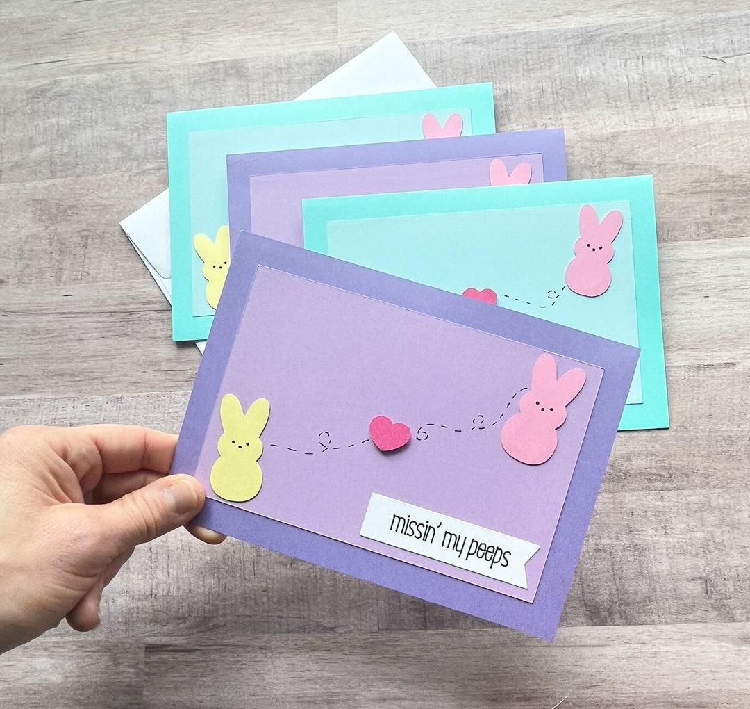 Missin My Peeps Easter Cards, Happy Easter Card Set, Funny Easter Cards ...