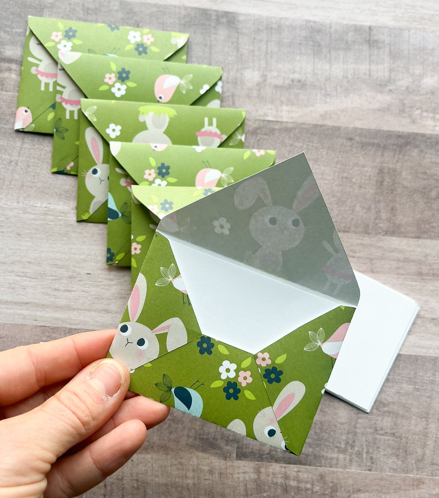 Easter Mini Envelopes, Easter Basket Stuffer Cards, Set of 6 Mini Cards ...