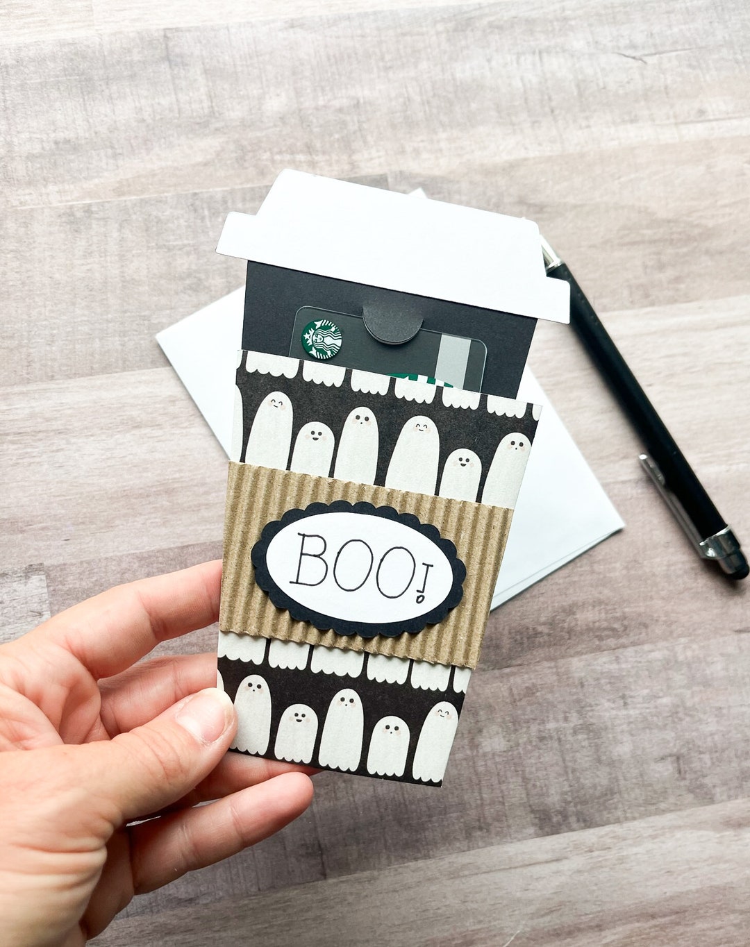 Coffee Cup Gift Card Holder, Halloween Gift Card Holder, Halloween Gift ...