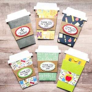 Teacher Gift Card Holder, Coffee Cup Gift Card Holder, Teacher ...