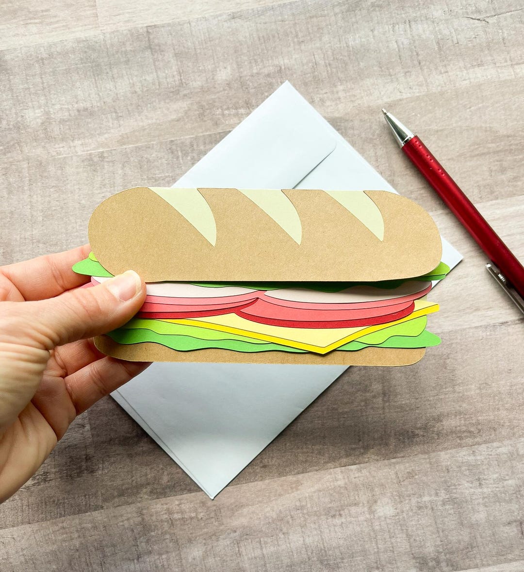 Sub Sandwich Gift Card Holder, Hoagie Shop Gift Card Holder, Deli ...