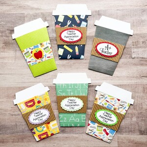 Teacher Gift Card Holder, Coffee Cup Gift Card Holder, Teacher ...