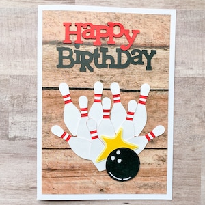 Bowling Birthday Card, Birthday Card for Bowler, Happy Birthday Card ...