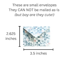 Set of 10 Mini Envelopes and Cards, Tiny Envelopes With Cards, Small ...