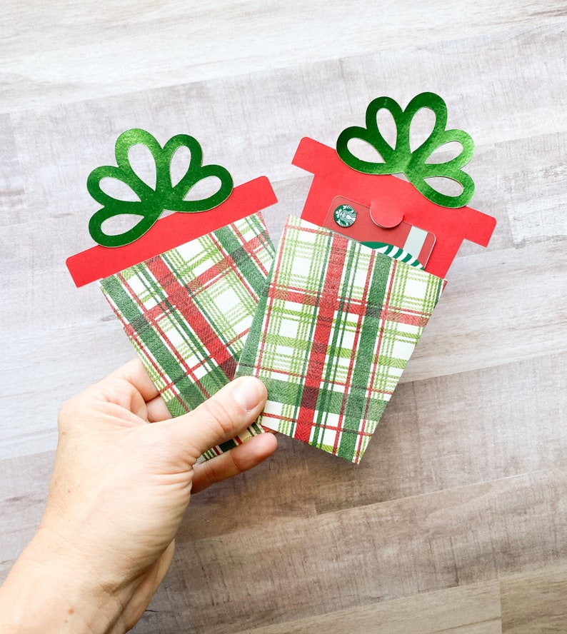 Set of 2 Christmas Gift Card Holders, Holiday Gift Card Holder ...