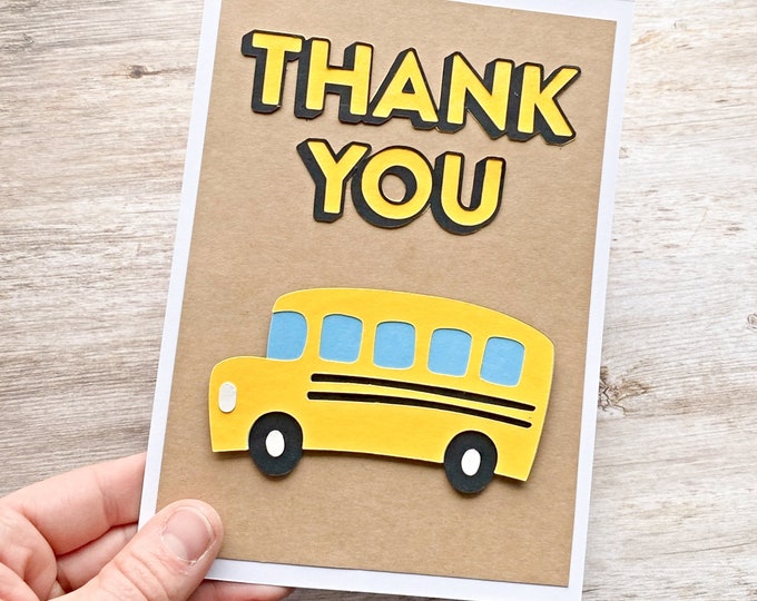 Bus Driver Thank You Card | Lightweight Blank Inside Card | School ...