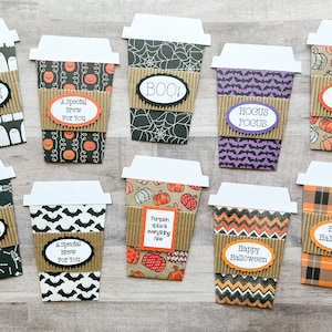 Coffee Cup Gift Card Holder, Halloween Teacher Gift, Fall Gift Card ...