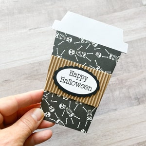 Coffee Cup Gift Card Holder, Halloween Gift Card Holder, Halloween Gift ...