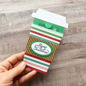 Coffee Cup Gift Card Holder, Happy Holidays Gift Card Holder, Christmas ...