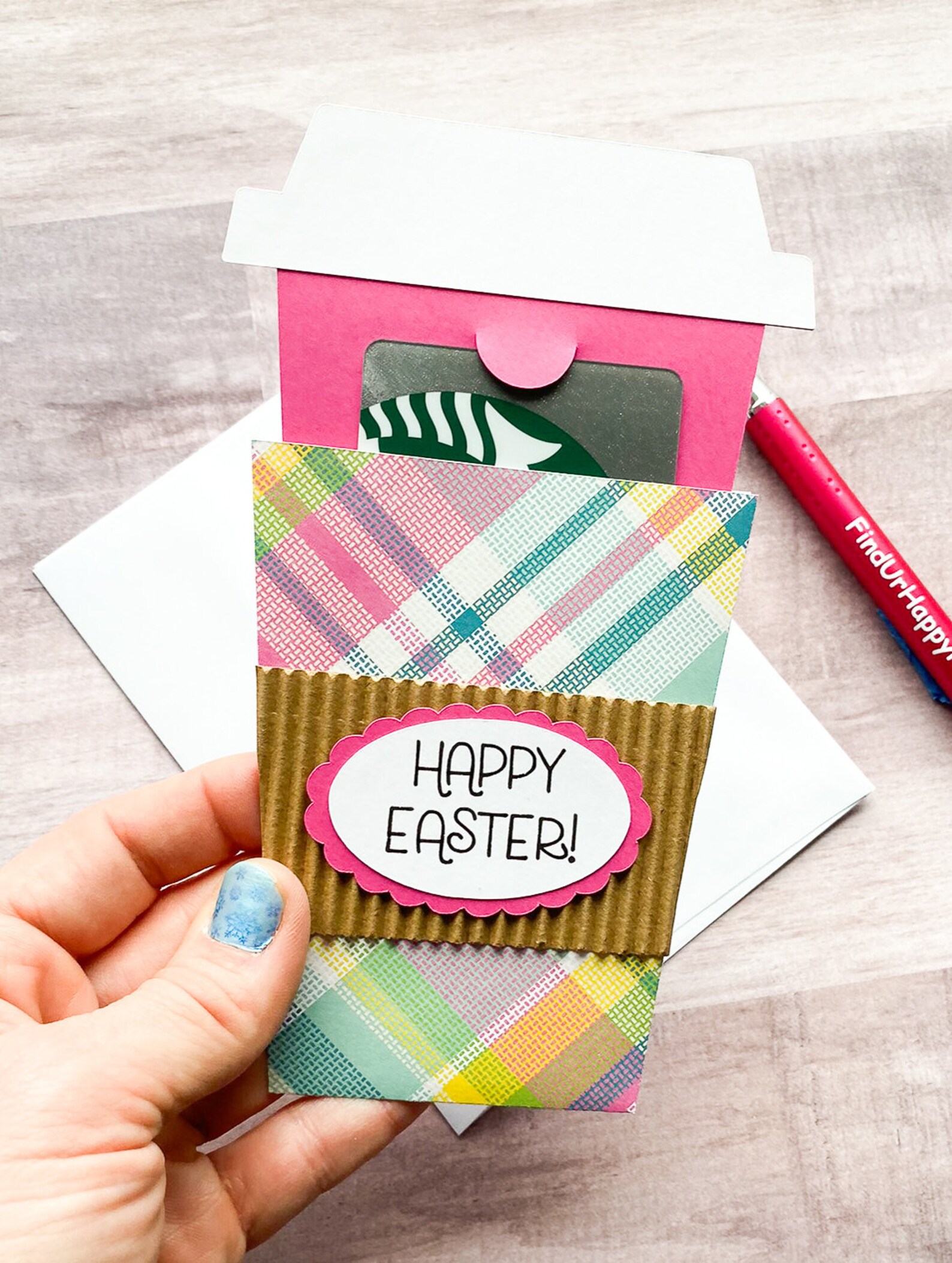 Coffee Cup Gift Card Holder Happy Easter Gift Card Holder - Etsy