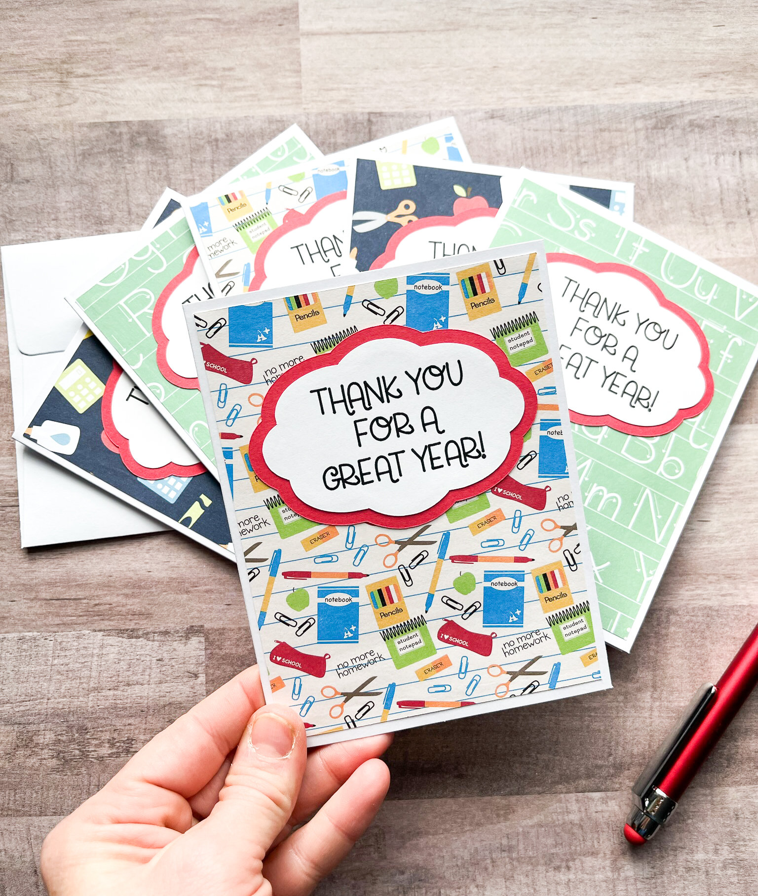 Thank You Cards For Teachers On The Last Day Of School