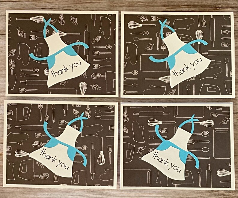 Set of Thank You Cards Business Thank You Cards Chef | Etsy