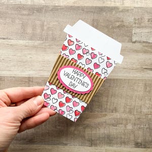 Coffee Cup Gift Card Holder, Happy Valentines Day Gift Card Holder ...