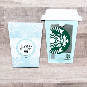 Holiday Coffee Cup Gift Card Holder, Set of 4 Gift Card Holders ...