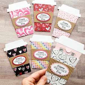 Happy Valentine's Day Gift Card Holder, Coffee Cup Gift Card Holder ...
