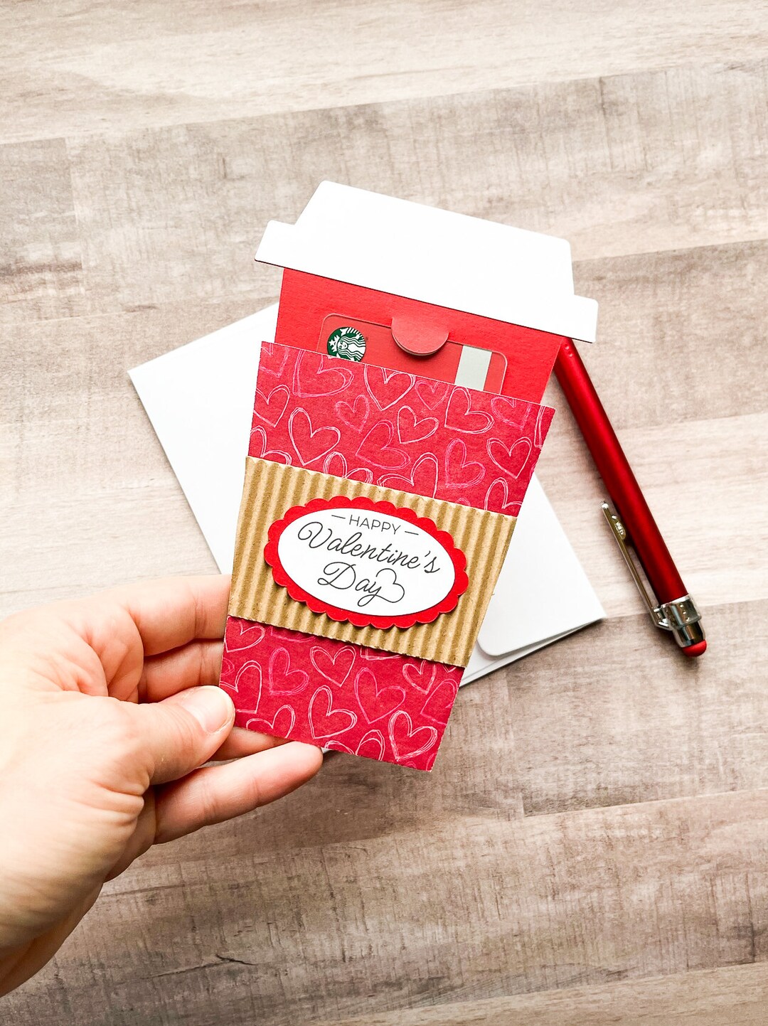 Coffee Cup Gift Card Holder Happy Valentine's Day Gift - Etsy