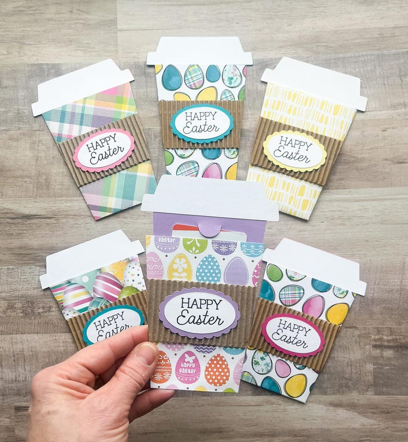 Easter Coffee Cup Gift Card Holder, Easter Basket Stuffer, Easter Gift ...