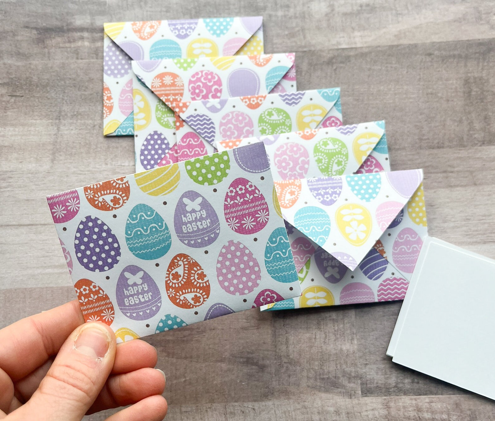 Easter Mini Envelopes, Easter Basket Stuffer Cards, Set of 6 Mini Cards ...