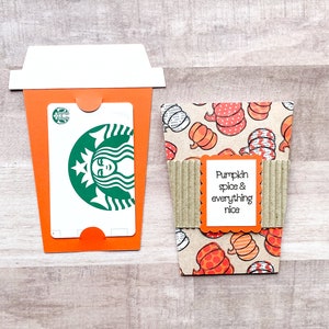 Coffee Cup Gift Card Holder, Halloween Teacher Gift, Fall Gift Card ...