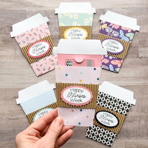 Nurses Week Giftcard Holder, Coffee Cup Gift Card Holder, Gift for ...