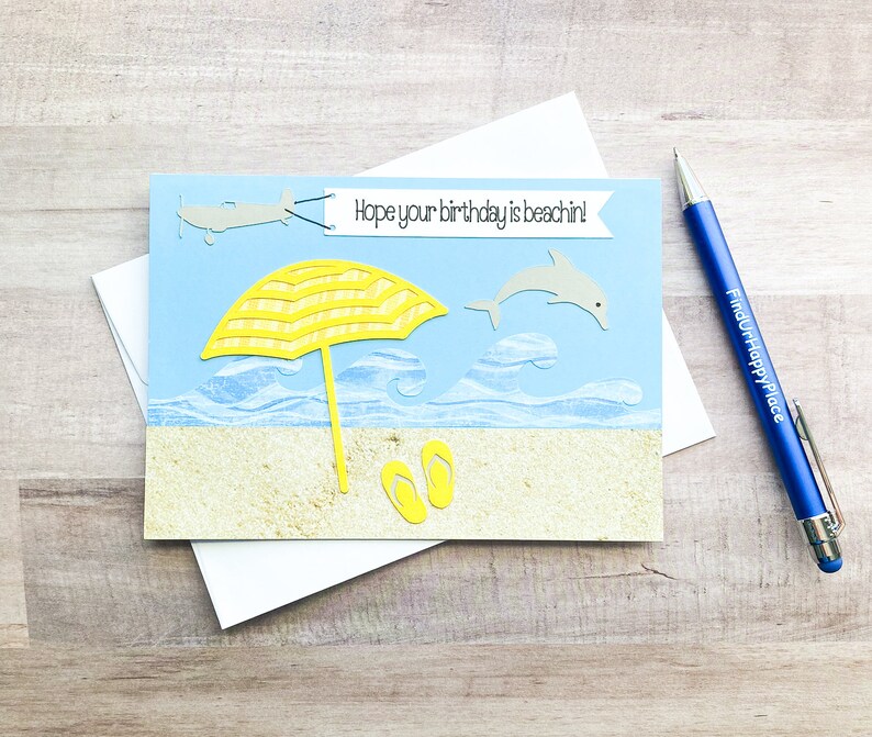 Beach Birthday Card Ocean Birthday Card Hope Your Birthday - Etsy