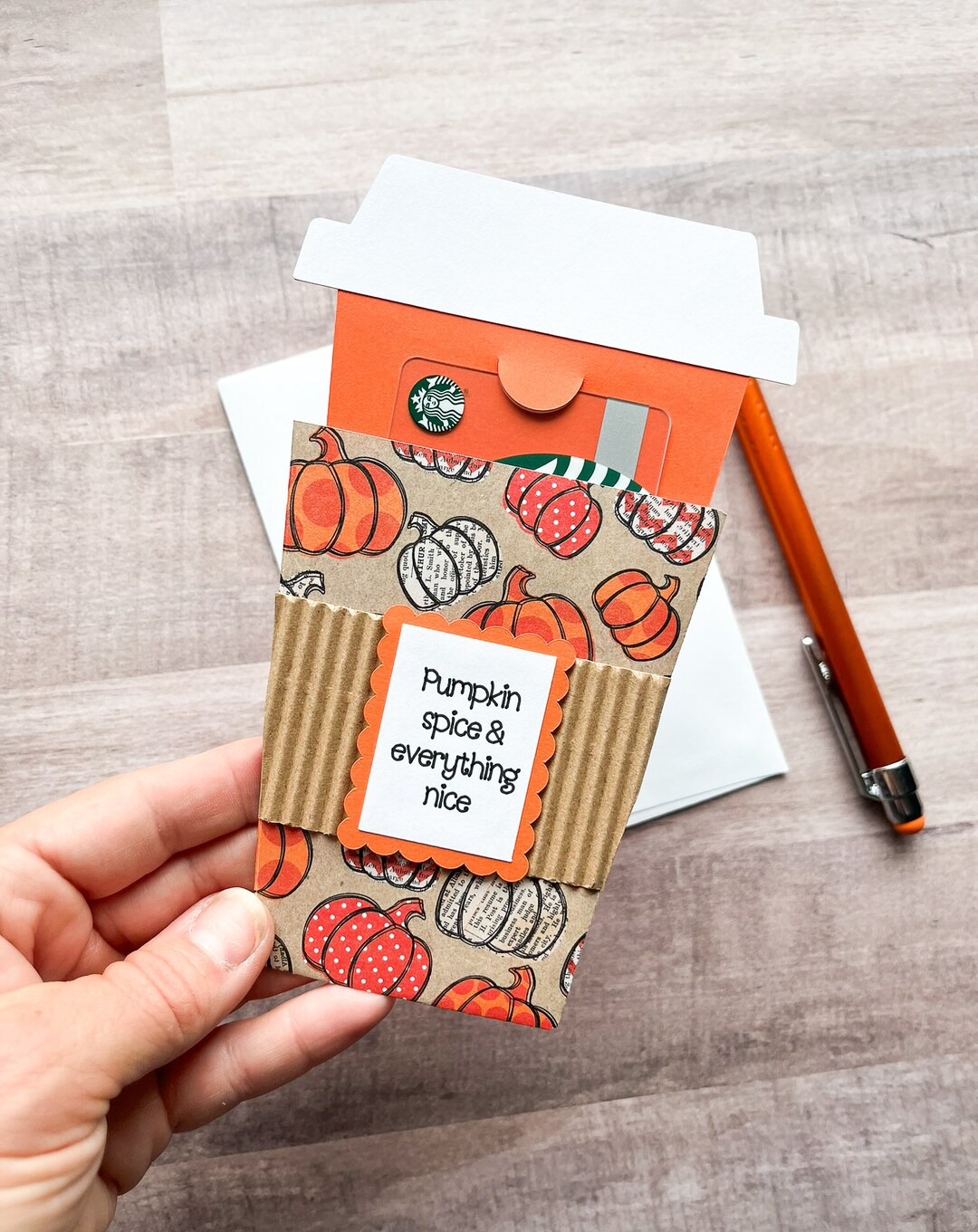 Coffee Cup Gift Card Holder, Halloween Teacher Gift, Fall Gift Card ...