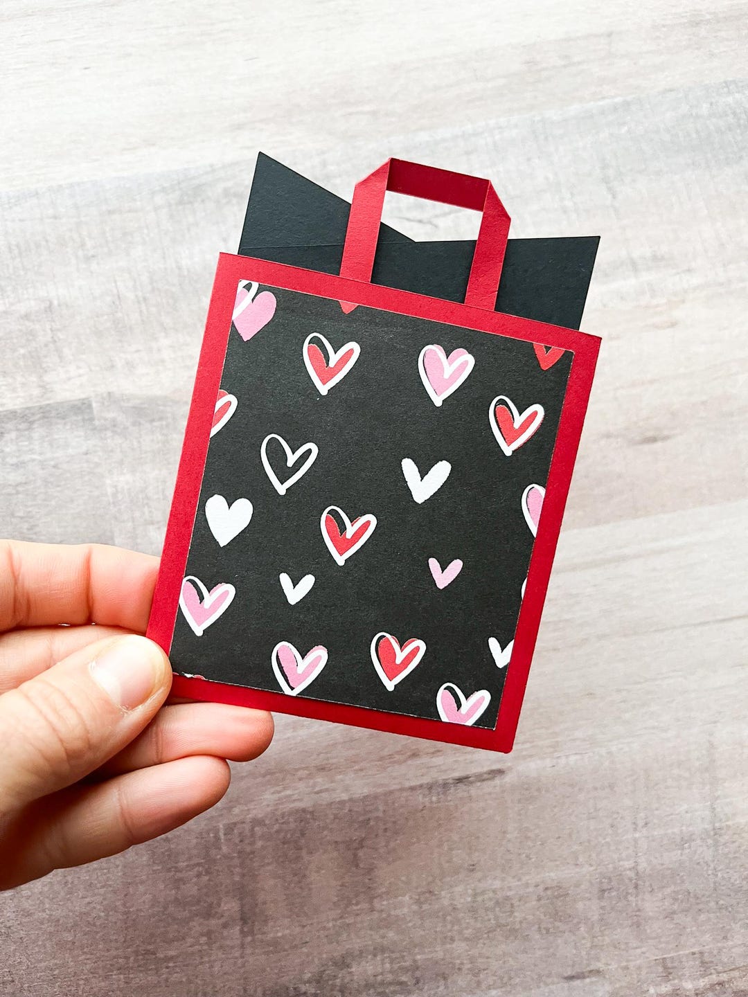 Valentine's Day Gift Card Holders, Shopping Bag Gift Card Holder, Heart ...
