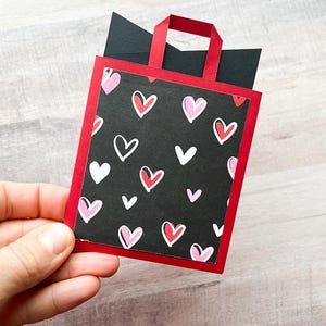 Valentine's Day Gift Card Holders, Shopping Bag Gift Card Holder, Heart ...