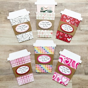 Teacher Valentine's Day Gift Card Holder, Coffee Cup Gift Card Holder ...