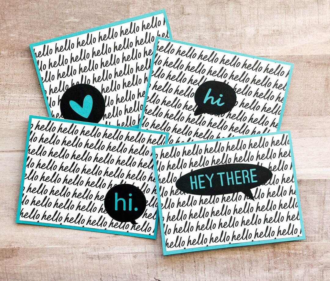 Say Hello Cards, Cards for Every Day, Notecards for Neighbors, Set of Cards for Teachers, Long ...