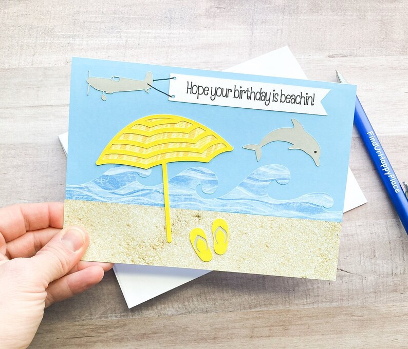 Beach Birthday Card Ocean Birthday Card Hope Your Birthday - Etsy