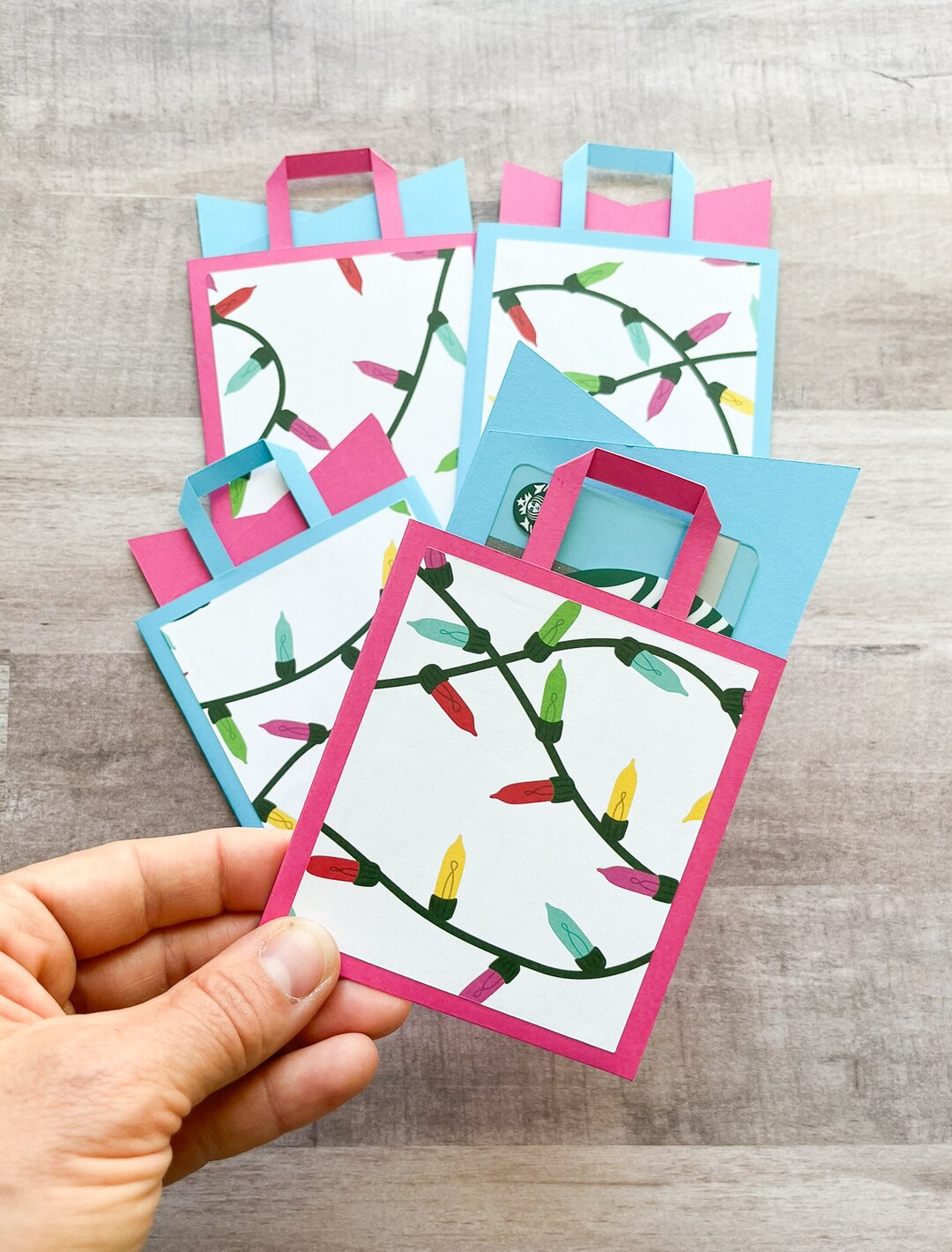 Christmas Gift Card Holder, Shopping Bag Gift Card Holder, Christmas ...