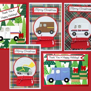 Merry Christmas Card for Mail Carrier, Holiday Card for Postal Worker ...