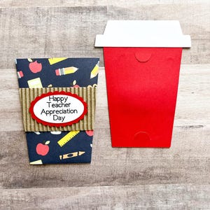 Teacher Gift Card Holder, Coffee Cup Gift Card Holder, Teacher ...