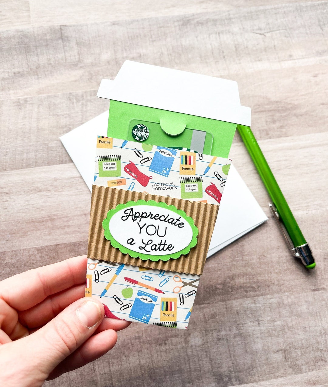 Teacher Gift Card Holder, Coffee Cup Gift Card Holder, Teacher ...