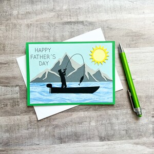 Father's Day Fishing Card, Father's Day Fish Gift, Handmade Father's ...