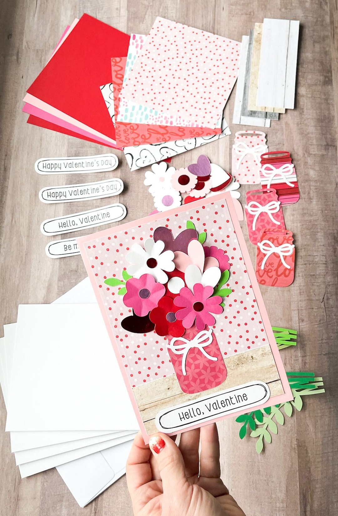 DIY Valentine's Day Card Kit, Make Your Own Valentine's Day Card ...