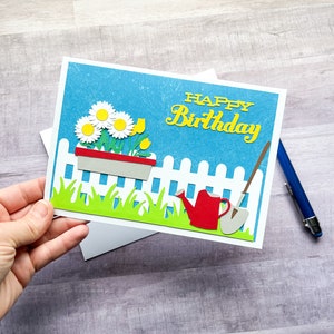 Birthday Card for Gardener Floral Birthday Card Happy - Etsy