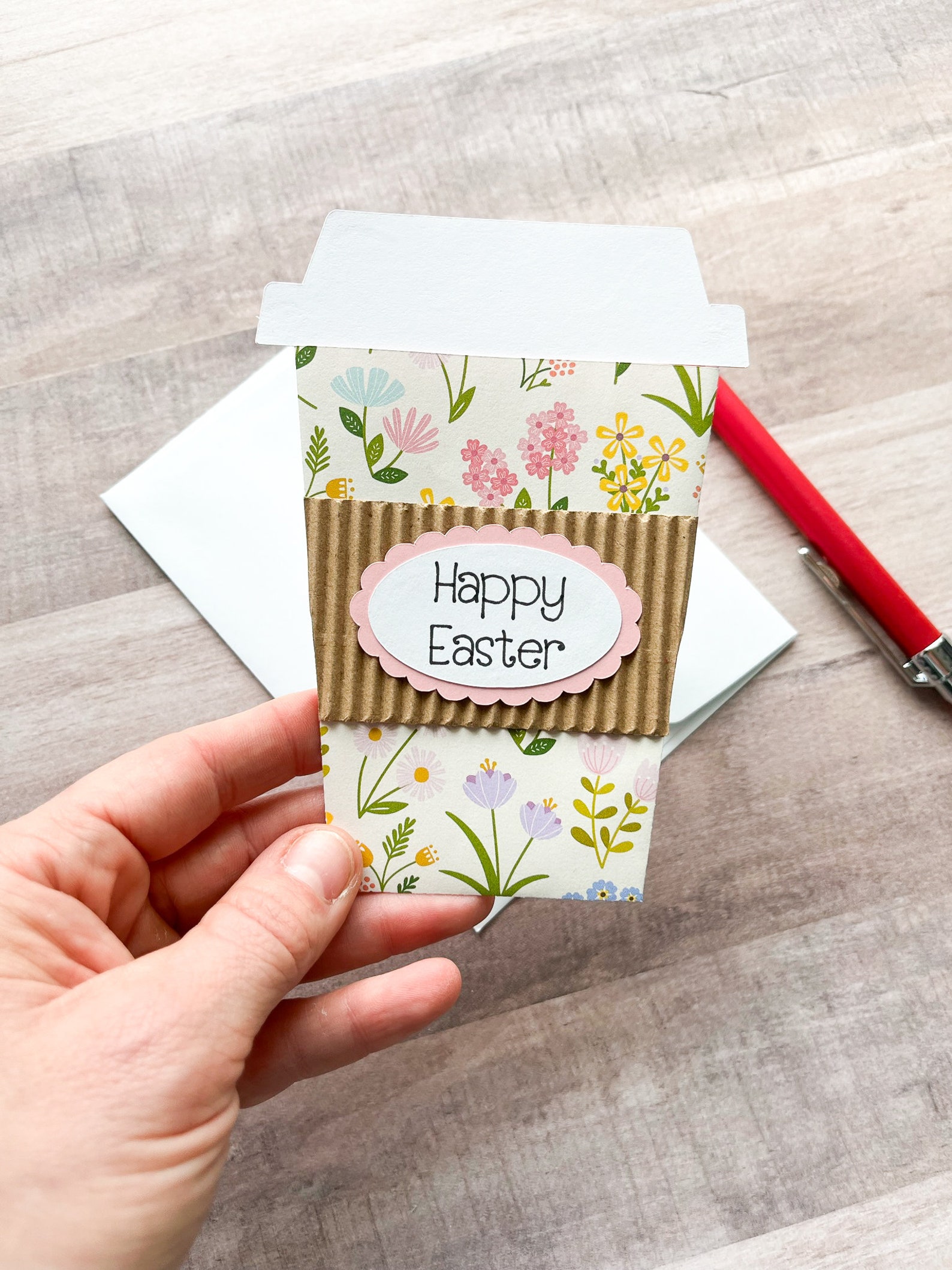 Coffee Cup Gift Card Holder Happy Easter Gift Card Holder - Etsy