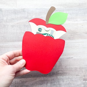 Apple Gift Card Holder, Teacher Gift Card Holder, Gift for Teacher ...
