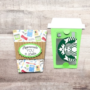 Teacher Gift Card Holder, Coffee Cup Gift Card Holder, Teacher ...