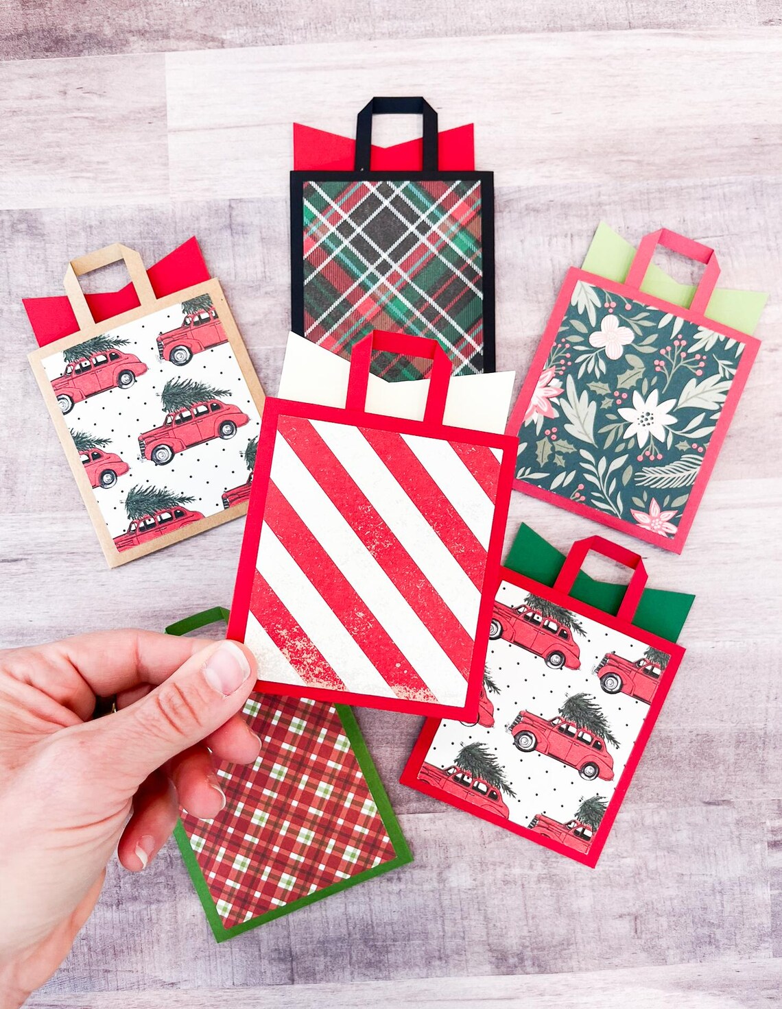 Christmas Gift Card Holder, Shopping Bag Gift Card Holder, Holiday Gift ...
